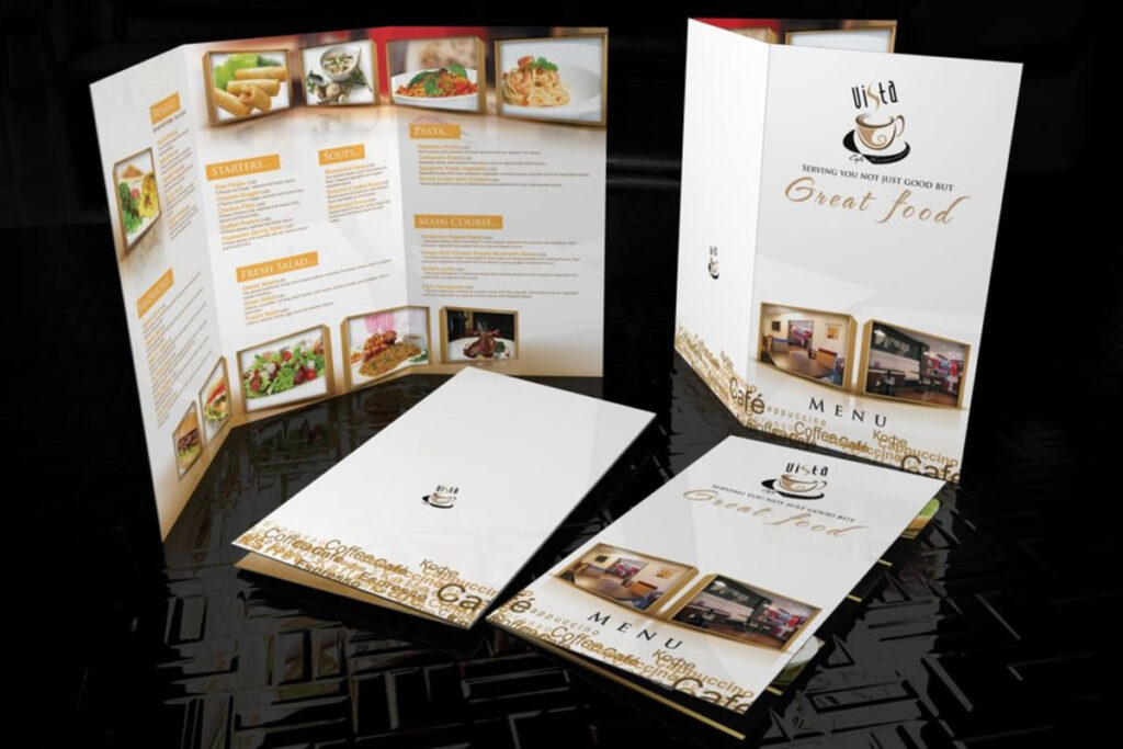 Diseño e impresión de cartas de bar y menú de restaurante